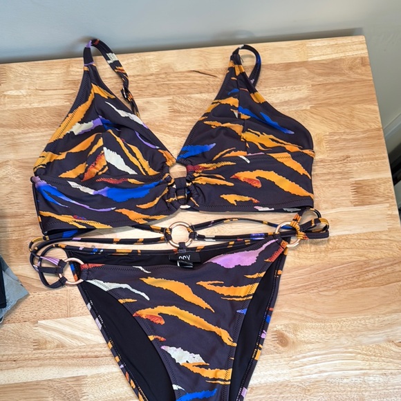 CCX | Swim | Multicolor Tiger Stripe Bikini | Poshmark